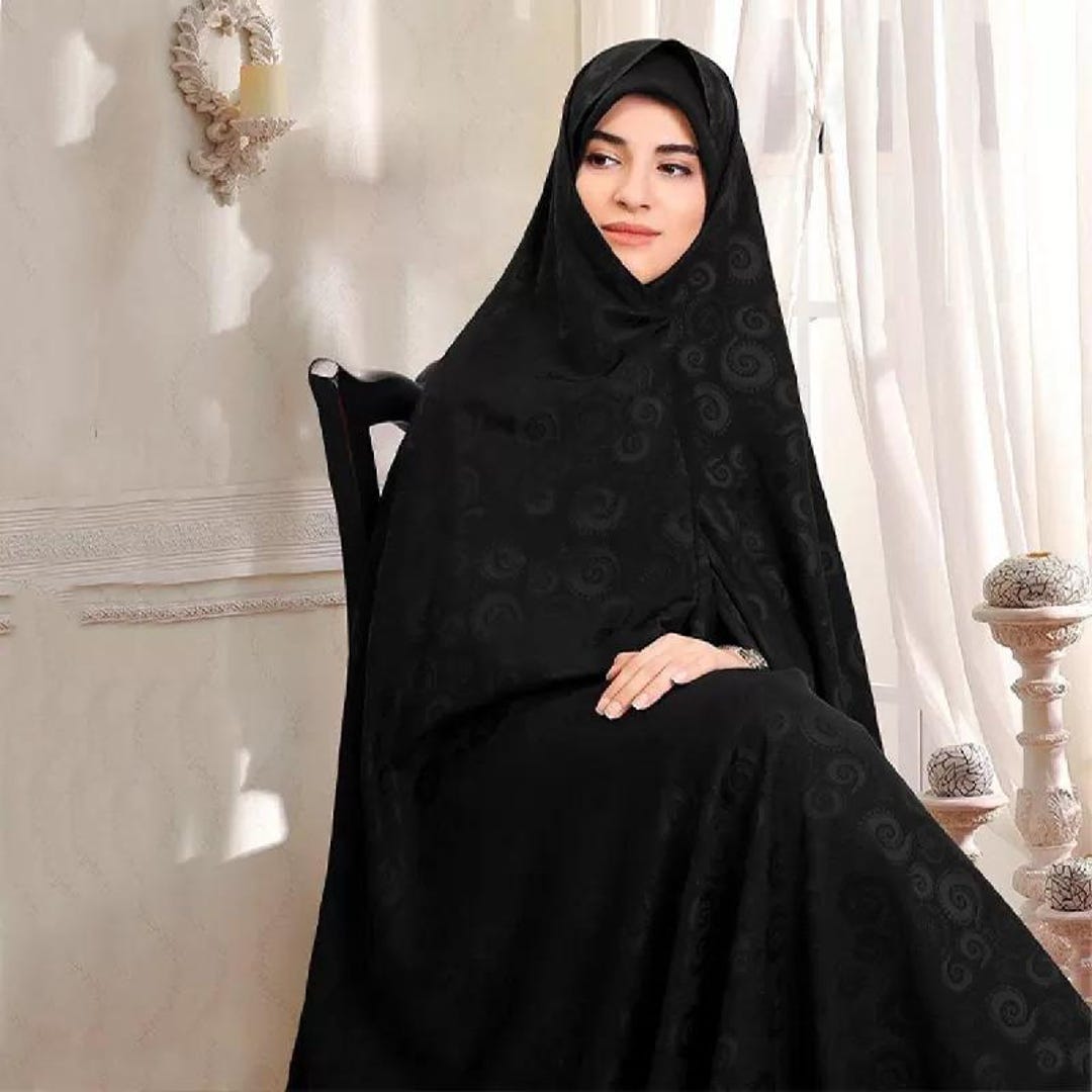 Printed Floral Emboss Chador for Namaz Salah Prayer Moharram Majlis Eid ...