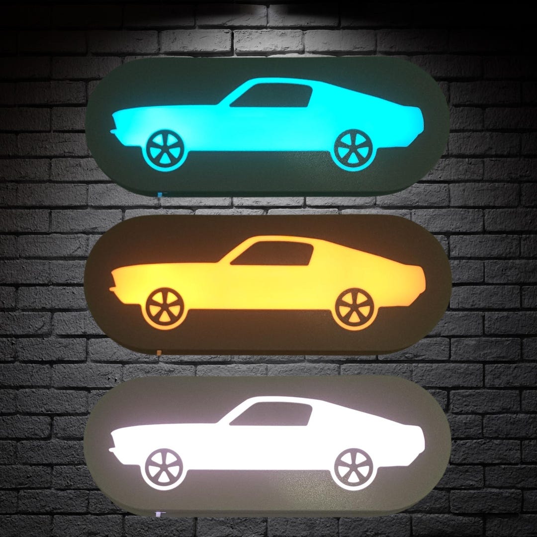 1964 - 1973 Ford Mustang LED Light Box - Etsy