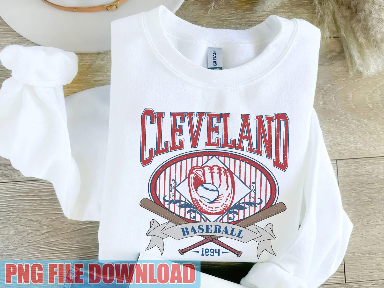 Retro Cleveland Baseball Png, Cleveland Baseball Png, Game Day Digital ...