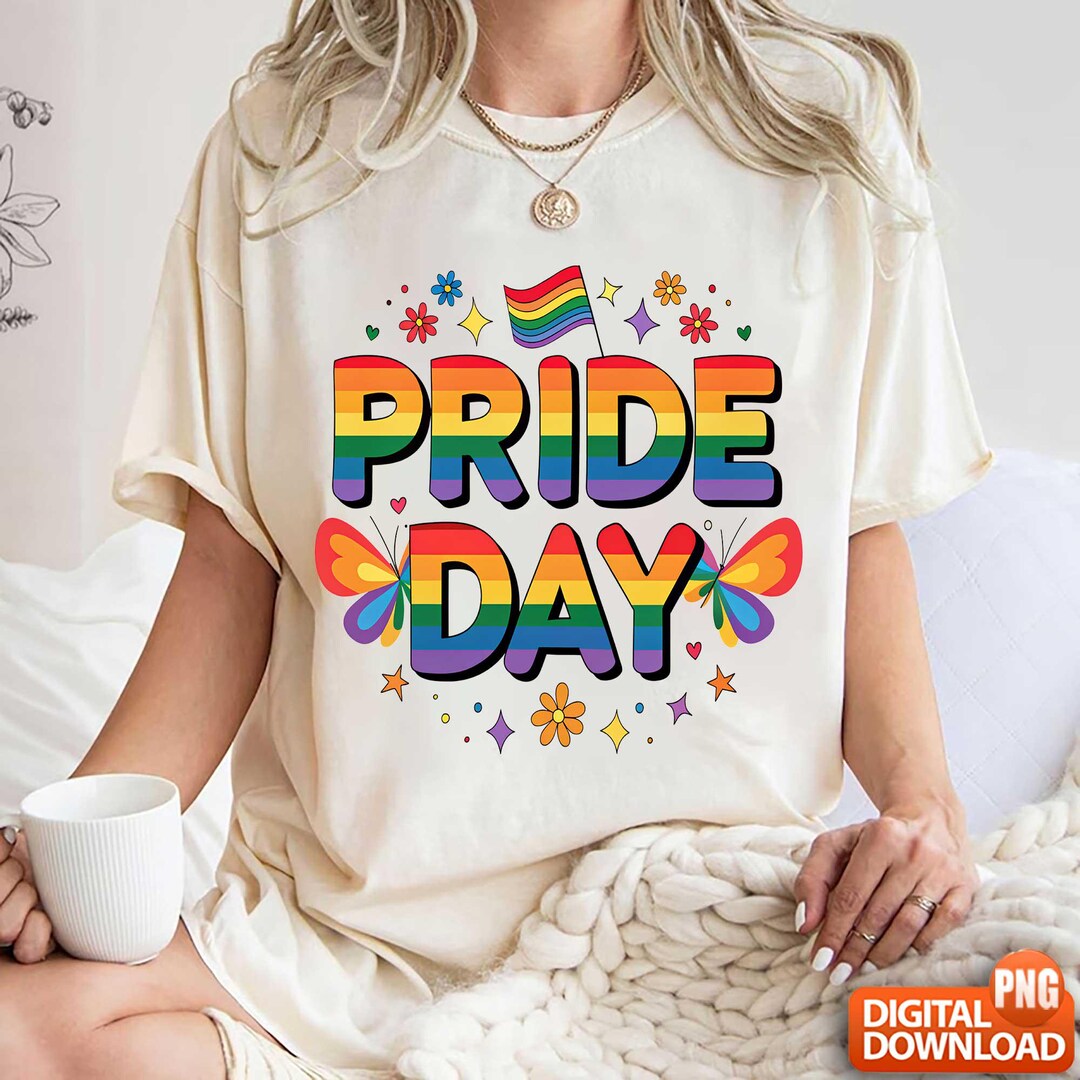 Rainbow Butterfly Pride LGBTQ+ Png Sublimation Design Download, LGBTQ+ ...
