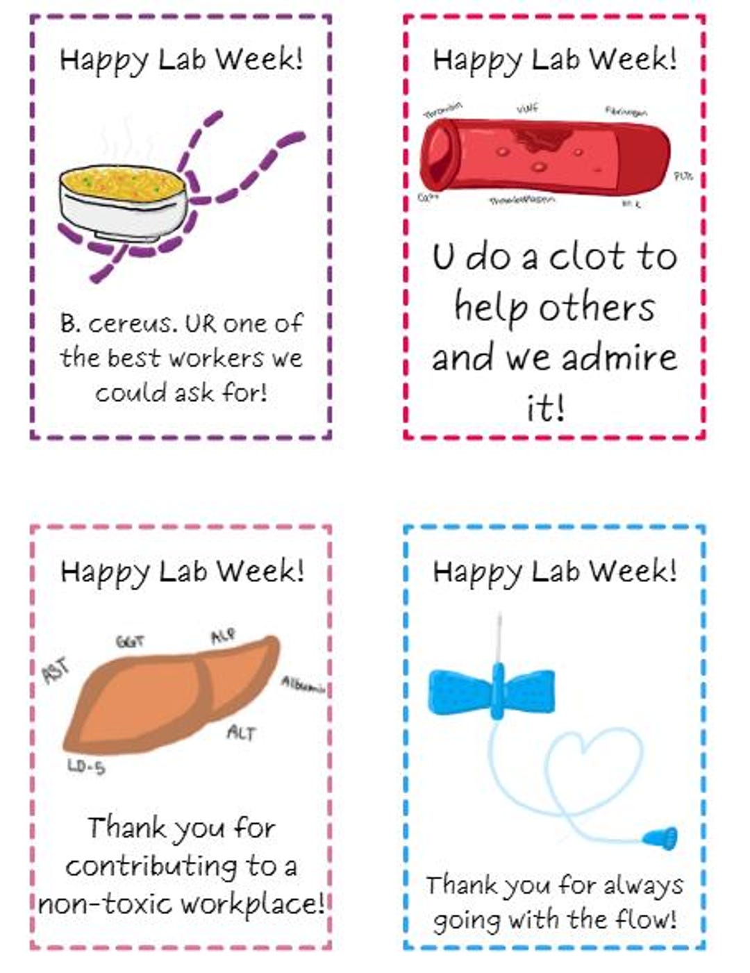 Lab Week Appreciation Printables - Version 2 - Etsy