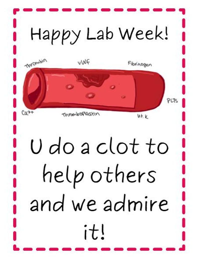 Lab Week Appreciation Printables - Version 2 - Etsy