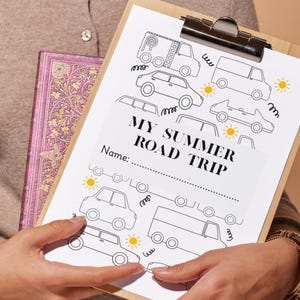 Kids Summer Road Trip Activity Sheets Worksheets Workbook Fun Screen ...