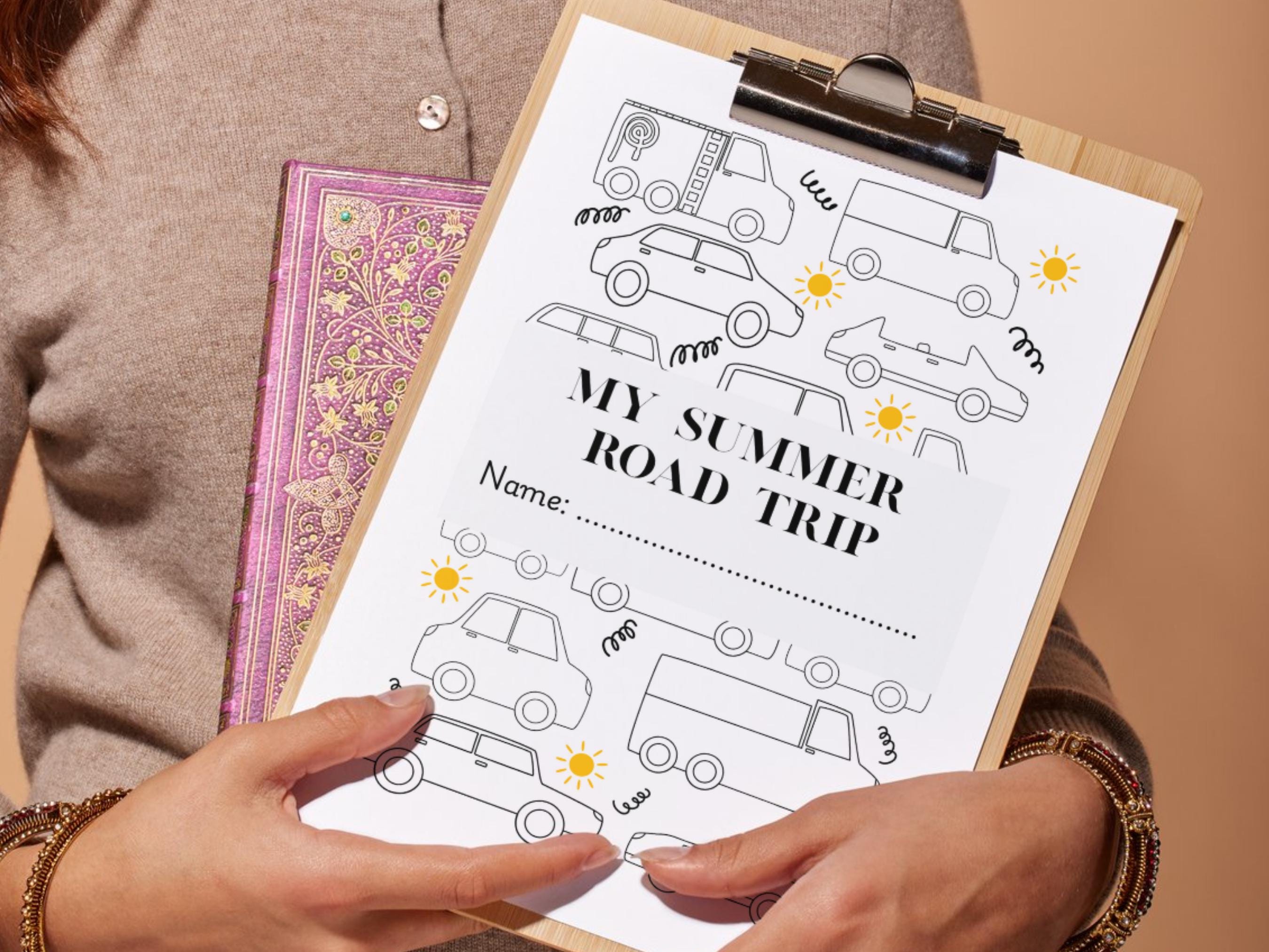 Kids Summer Road Trip Activity Sheets Worksheets Workbook Fun Screen ...
