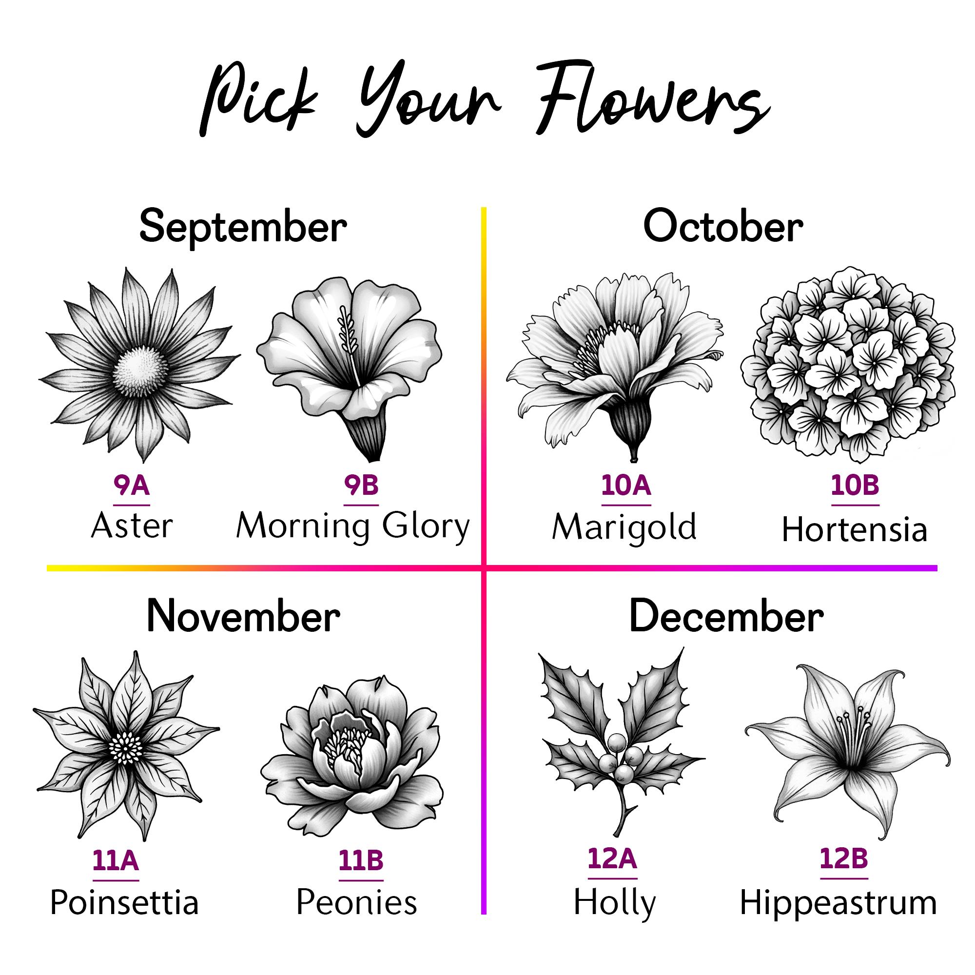 Custom Birth Flower Bouquet Tattoo Design (digital Download) - Etsy