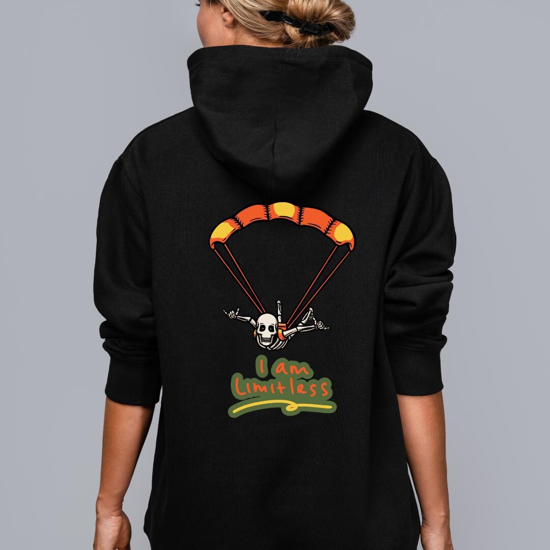 I Am Limitless Skydiving Skeleton PNG | Funny Adults T-shirt Design ...
