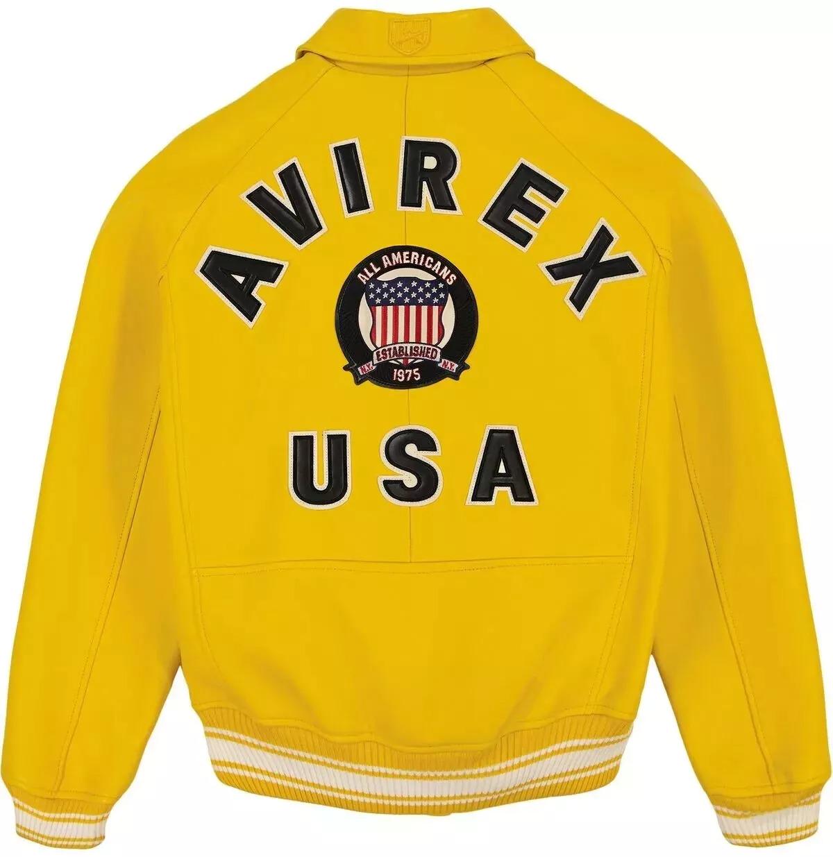 Handmade Men's Avirex Yellow Leather Bomber Jacket: Classic Flight ...