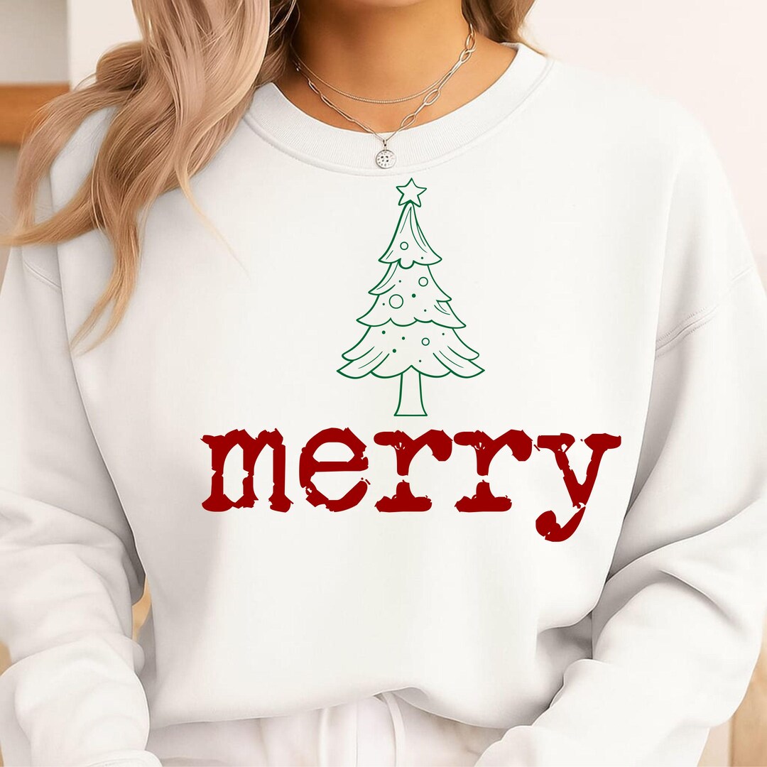 Merry Christmas Tree Svg, Christmas Tree Svg, Merry Tree Svg, Merry ...