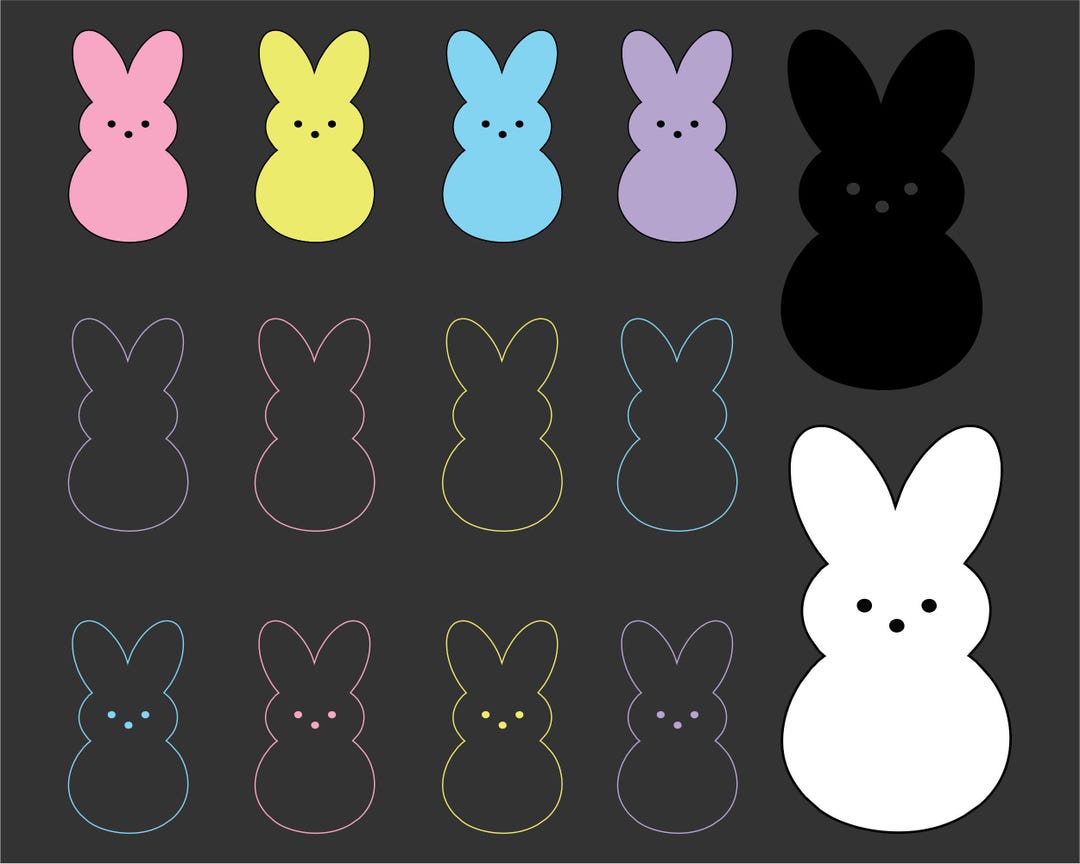 Easter Bunny Peeps Svg, Easter Peep Svg, Chillin With My Peep Svg ...