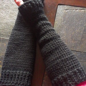 Extra Long Fingerless Gloves Black Fingerless Gloves - Etsy