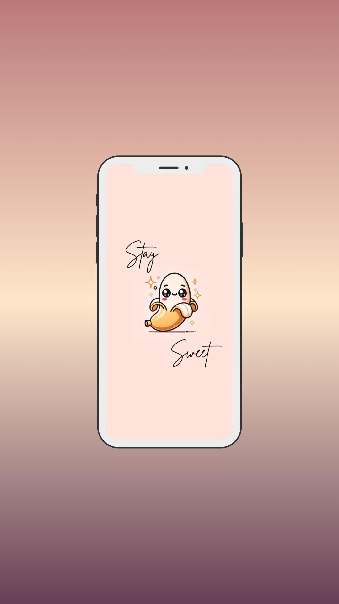 Kawaii Banana Phone Wallpaper – Cute Wallpaper With Banana Art in ...