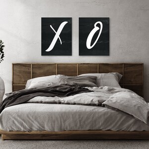 XO Print Set, X and O Wall Art, Set of 2 Canvases, X and O Print, Hugs ...