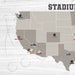 Football Stadium Tour Map: Sports Fan Push Pin Travel Tracker - Etsy