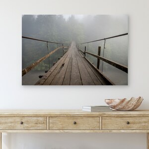 Rope Bridge Canvas Print • Rope Bridge Canvas Wall Art • Bridge Art ...