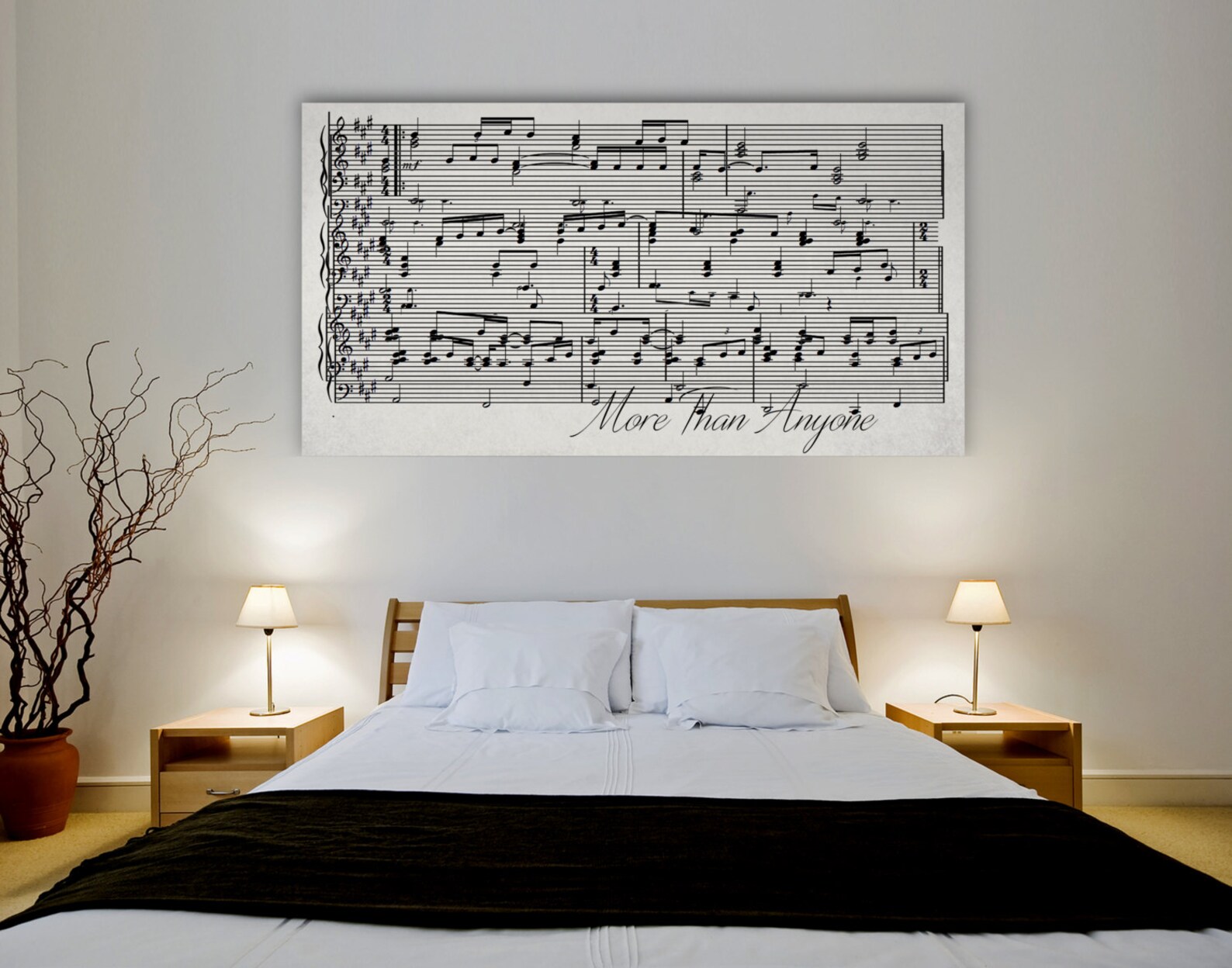 Custom Sheet Music on Canvas, Anniversary Gift - Etsy