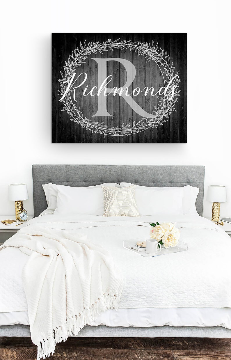 Family Monogram Last Name Sign Personalized Year | Etsy