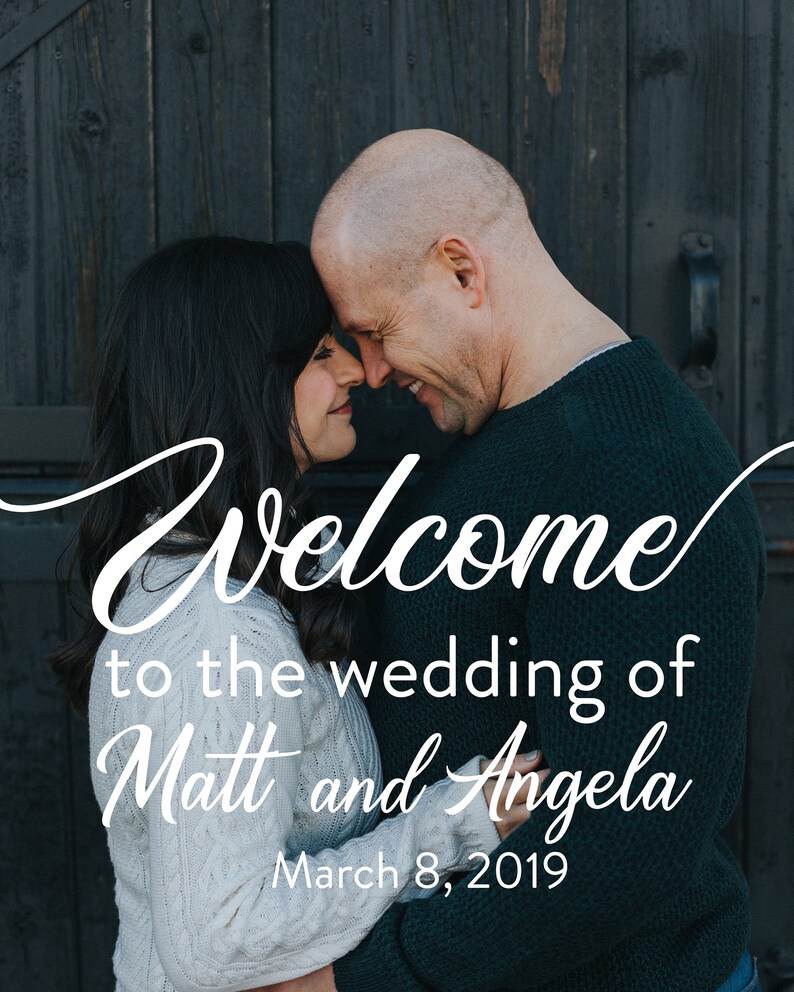 Personalized Wedding Welcome Sign: Custom Hashtag Canvas or Matte Print ...