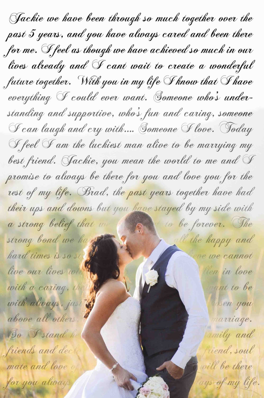 Wedding Vows Framed on Canvas - Wall Art With Your Vows Song or Verse ...