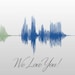 We Love You, Soundwave Art, Multiple Voice Wave Art Work Canvas, Sound ...