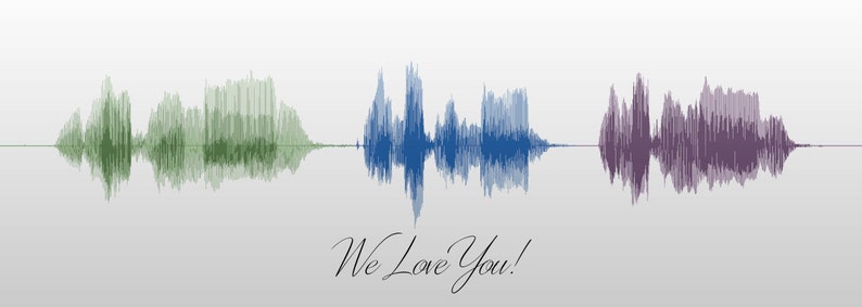 We Love You Soundwave Art Multiple Voice Wave Art Work | Etsy