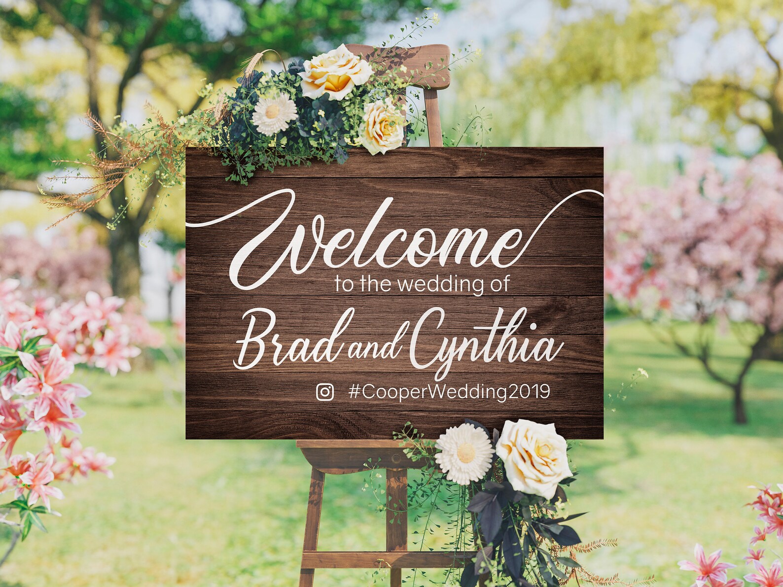 Wooden Wedding Welcome Sign Rustic Wedding Welcome Sign - Etsy