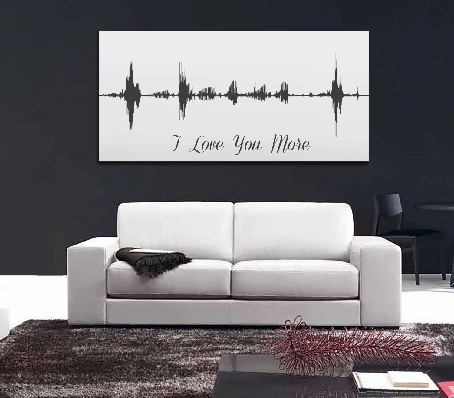 Sound Wave Art I Love You More A Personalized Voice Message - Etsy Canada