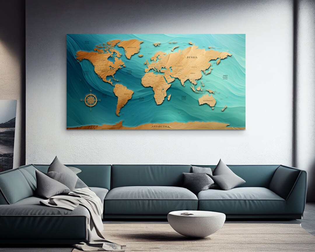 World Map Push Pin Art, Push Pin Travel Map, Large Push Pin World Map ...
