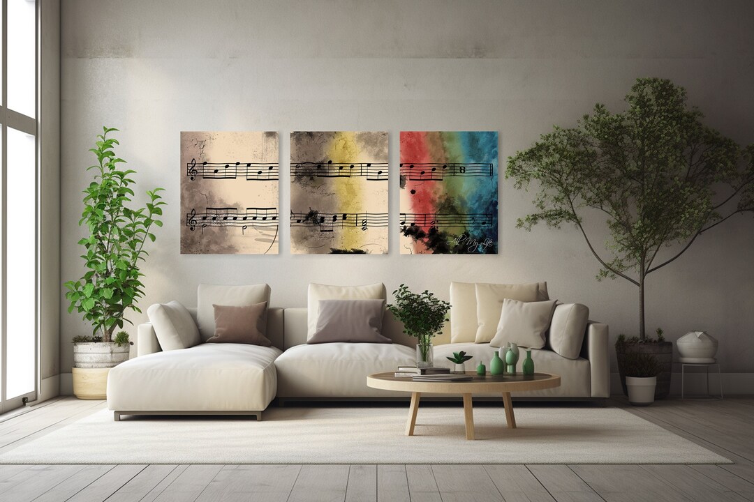 Custom Watercolor Sheet Music Canvas, Sheet Music Sign, Watercolor ...