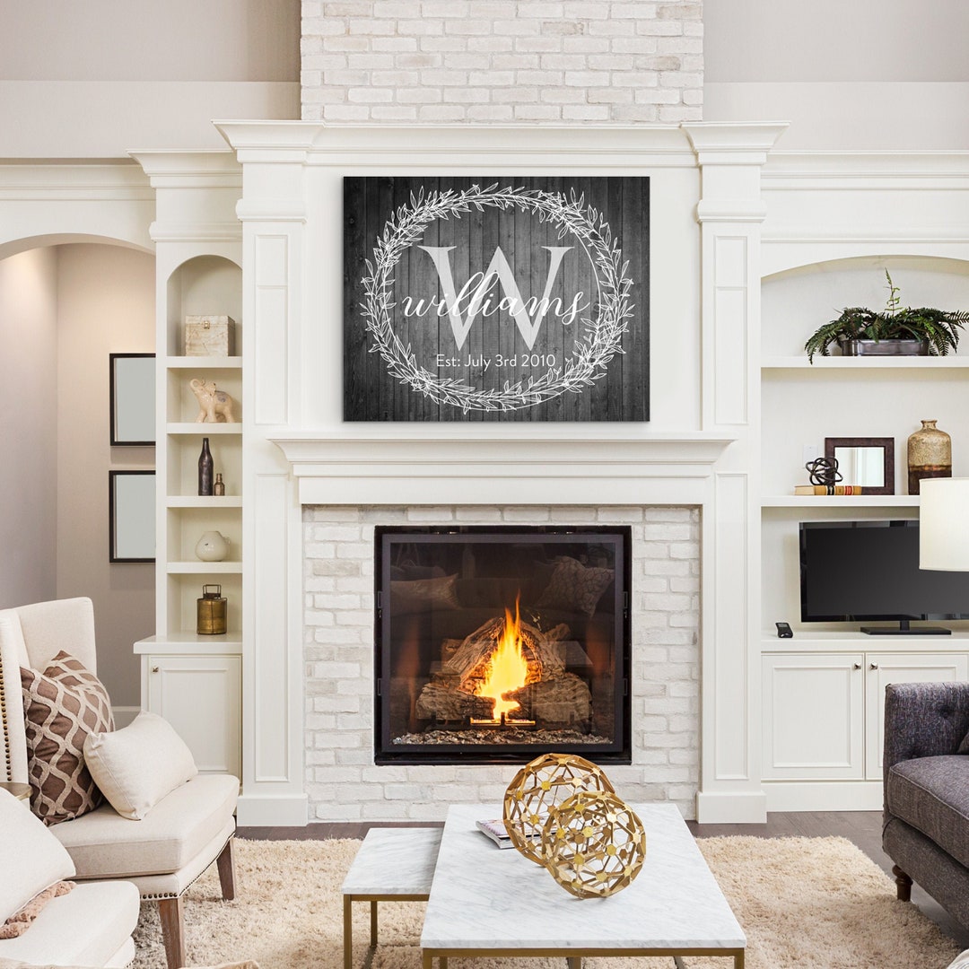 Personalized Family Name Sign • Established Date Print - Etsy