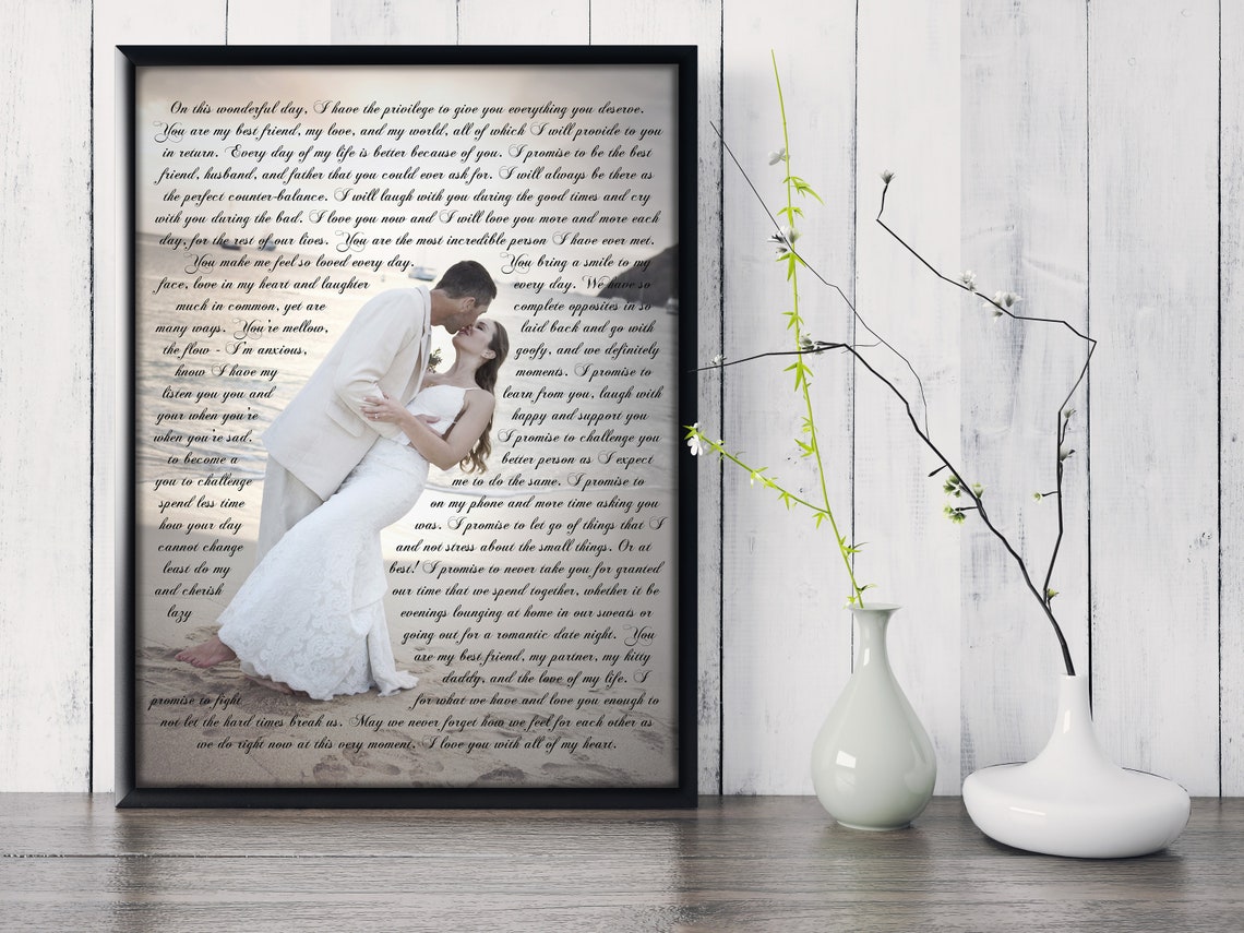 Vows on Canvas Vows Canvas Vows Printed on Canvas Vows - Etsy