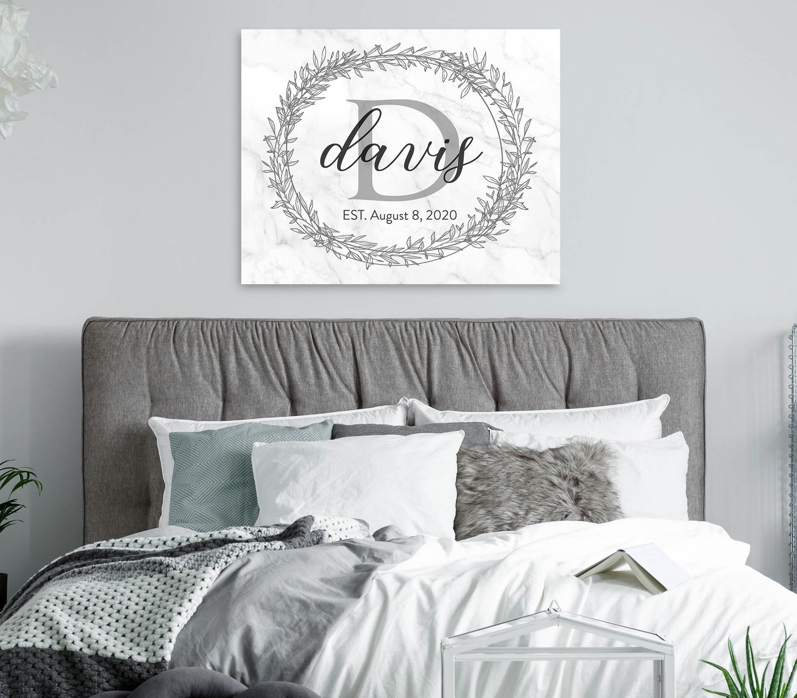 Family Monogram Last Name Sign Personalized Year | Etsy