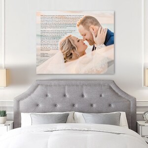 Wedding Vows Canvas • Wedding Vows Framed • Vows on Canvas • Wedding ...