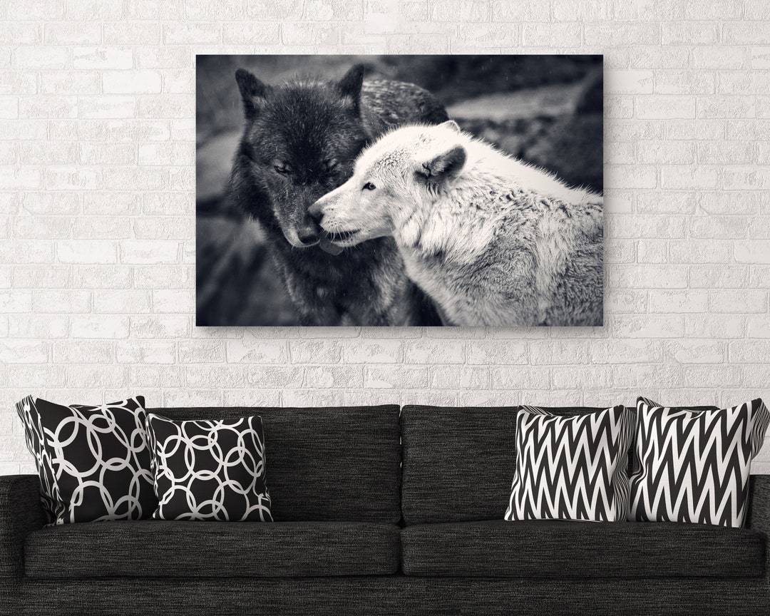 Wolf Canvas Print Wolf Canvas Wall Art Wolf Art Print American Wolf ...