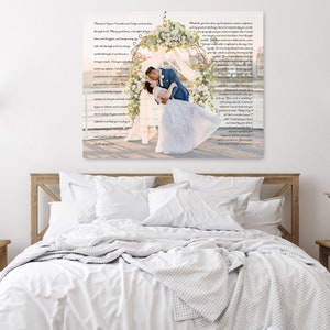 Wedding Vows Canvas • Wedding Vows Framed • Vows on Canvas • Wedding ...