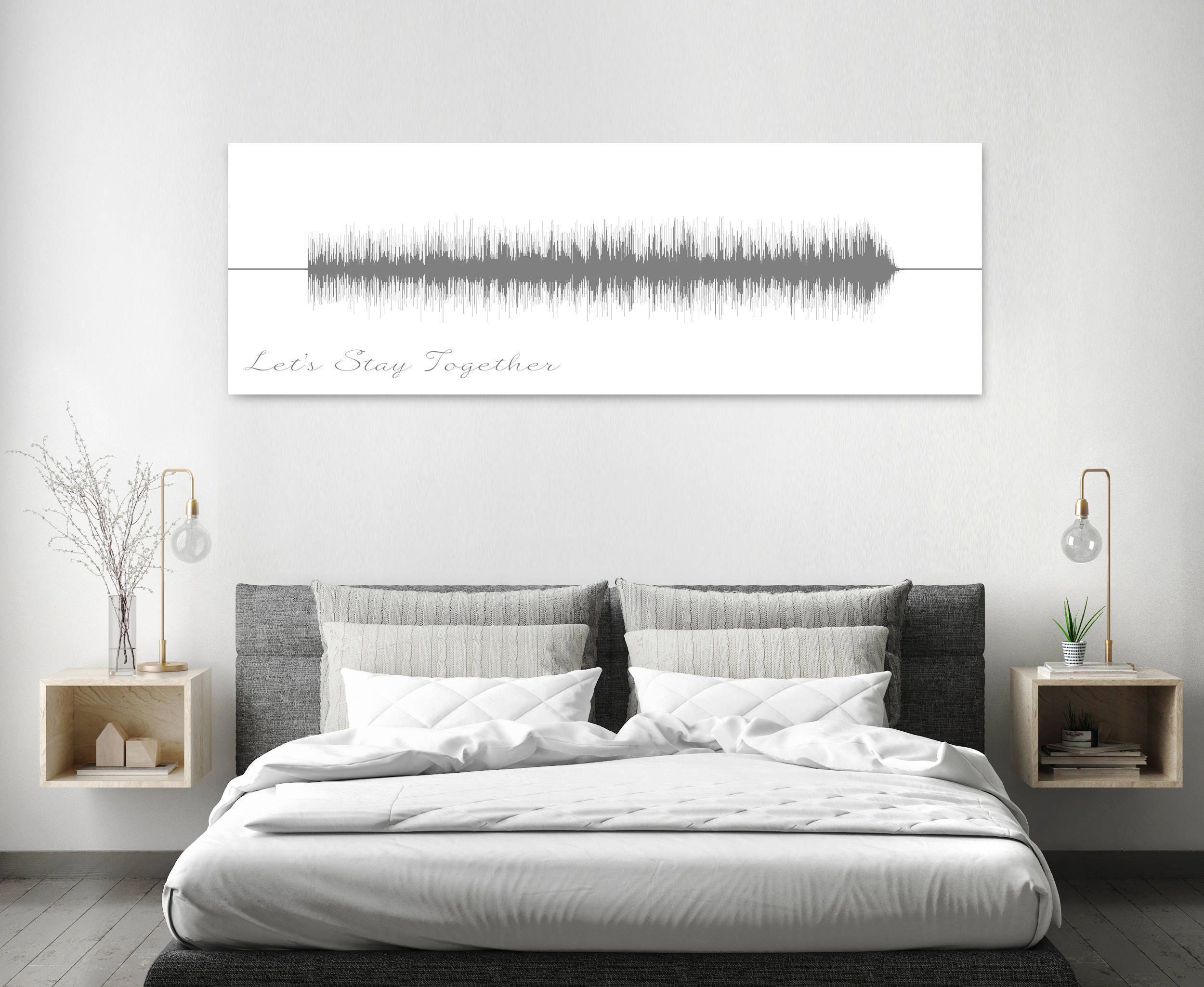 Custom Sound Wave Waveform Art Can't Help Falling in | Etsy