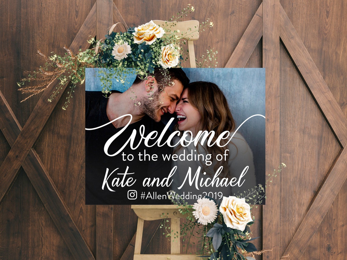 Welcome Sign Personalized Wedding Sign Custom Wedding | Etsy
