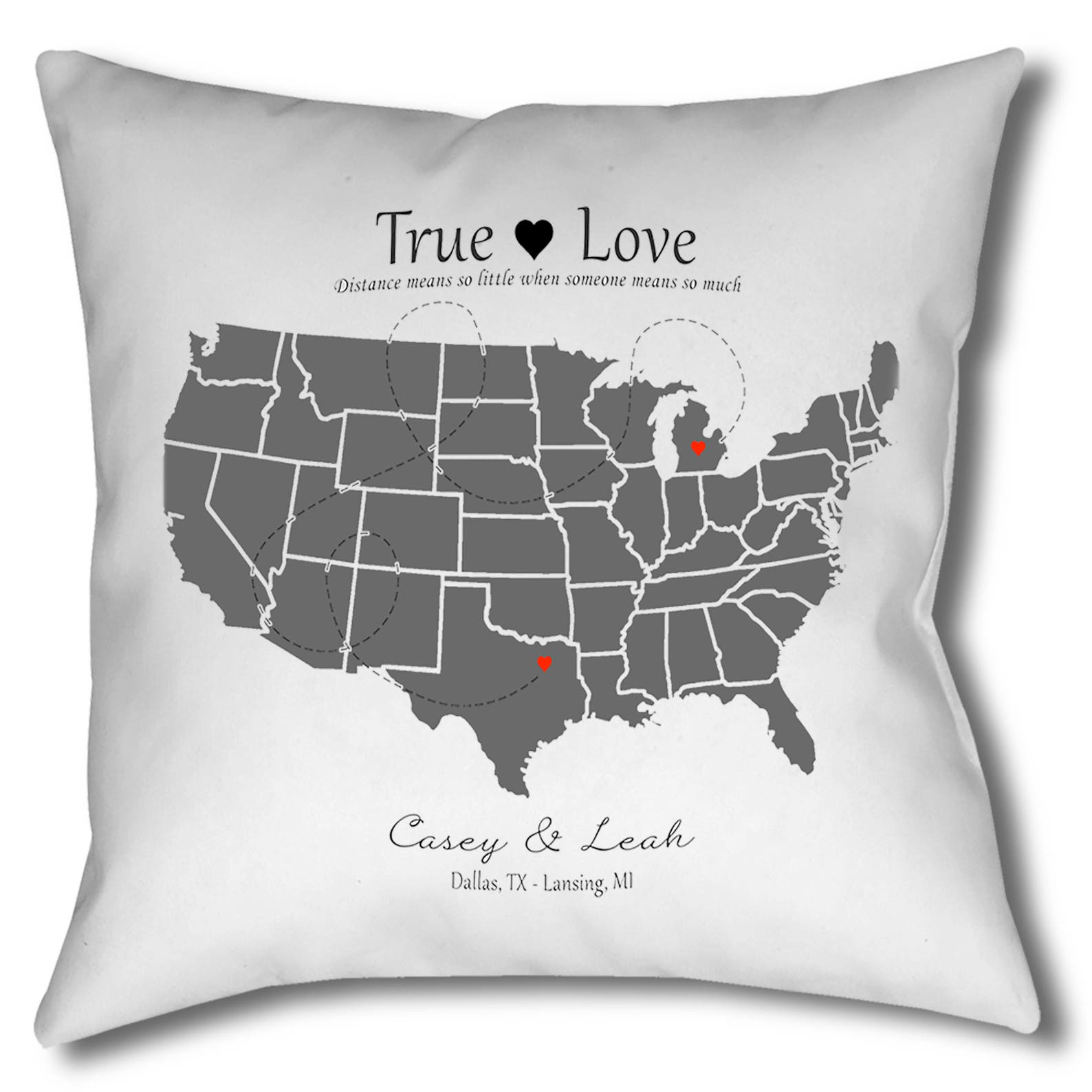 Relationship Map Personalized Long Distance Love Map - Etsy