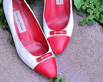 Red White Pumps - Etsy