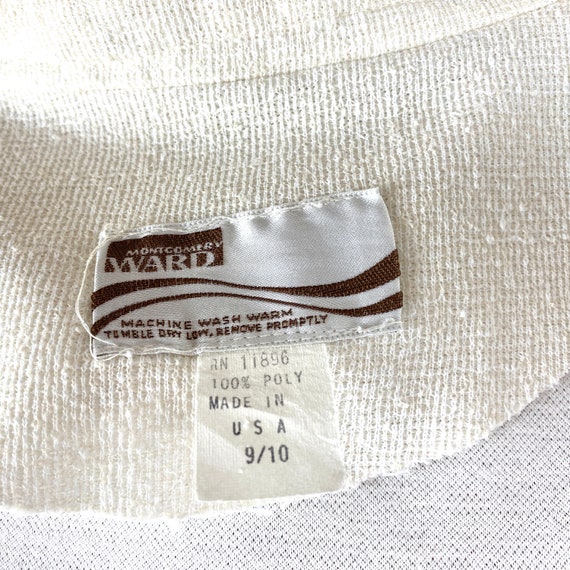 Vintage 70s Montgomery Ward Boucle Ivory Knit Pant Su… - Gem