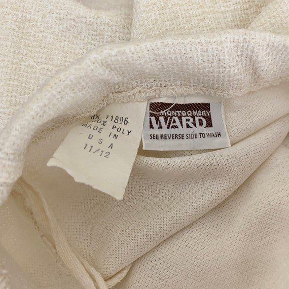 Vintage 70s Montgomery Ward Boucle Ivory Knit Pant Su… - Gem