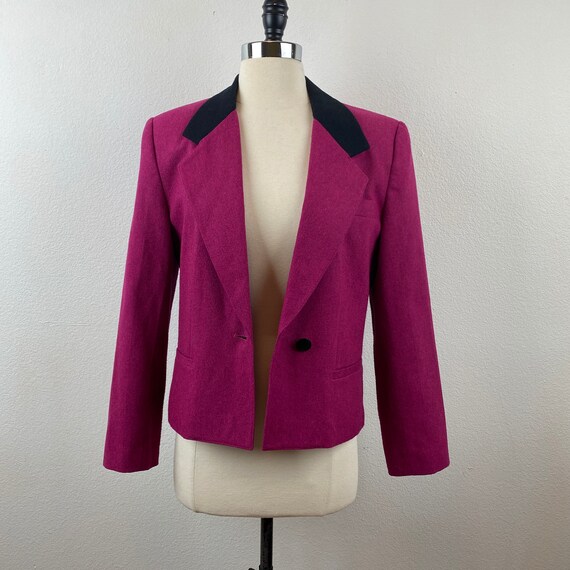 Vintage 90s Dottie R Fuchsia Crop Jacket | Holiday Ev… - Gem