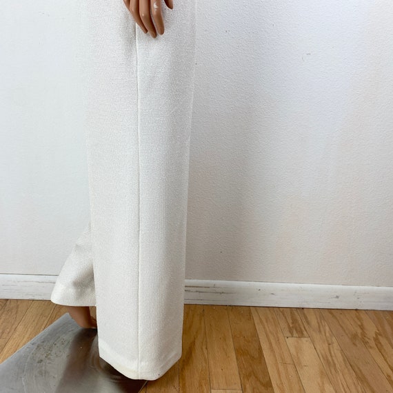 Vintage 70s Montgomery Ward Boucle Ivory Knit Pant Su… - Gem