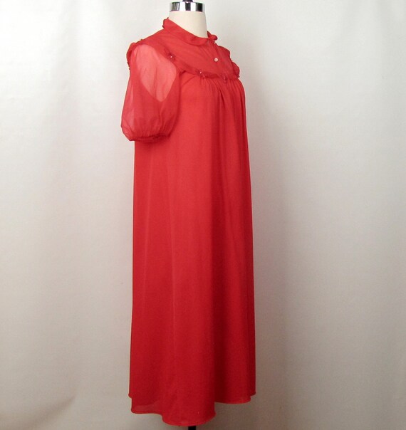 Vintage 60s Red Peignoir Lingerie Set | Rodgers | Siz… - Gem