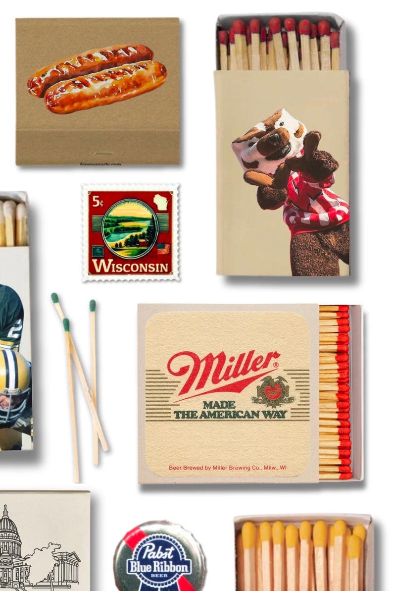 Wisconsin Matchbox Poster - Etsy