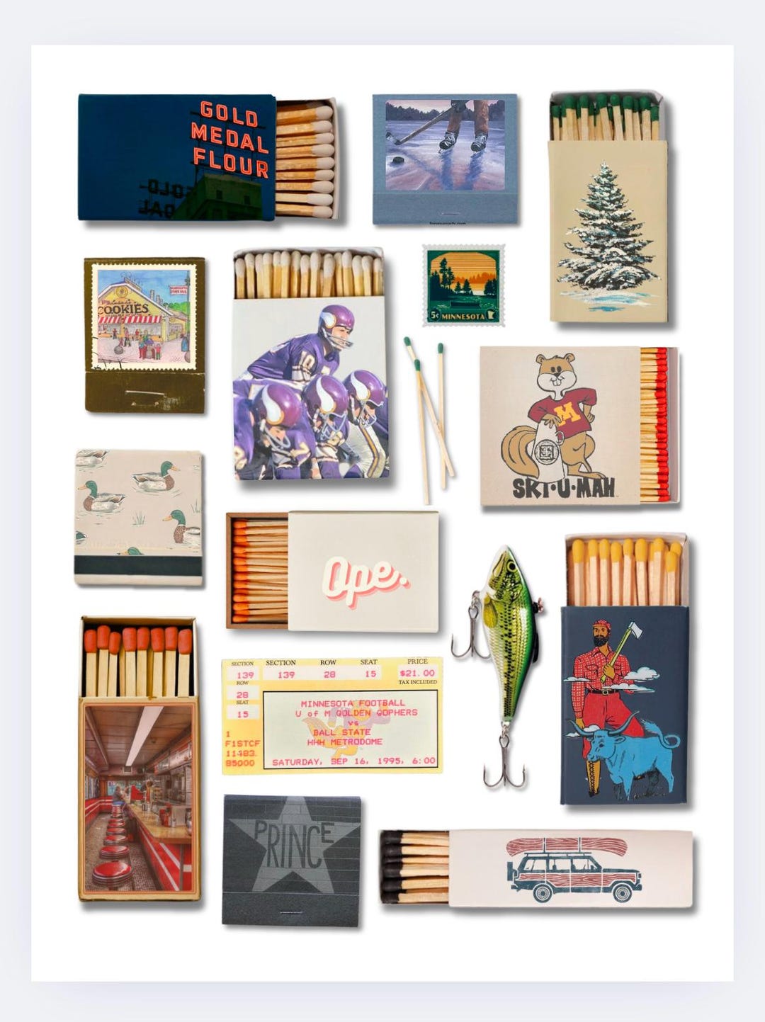 Minnesota Matchbox Poster - Etsy