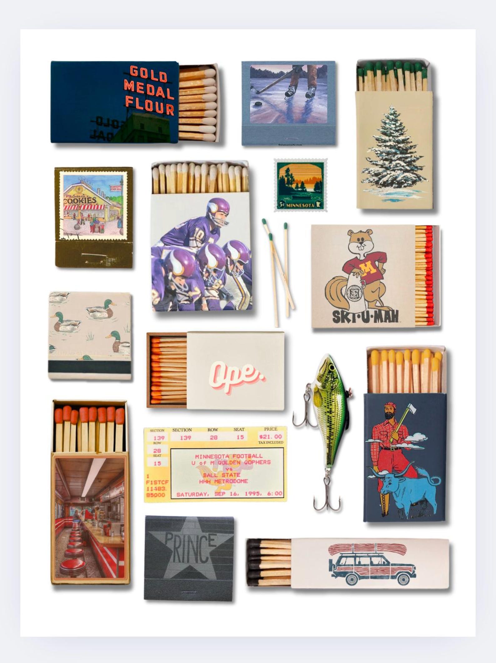 Minnesota Matchbox Poster - Etsy