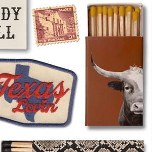 Texas Matchbox Poster - Etsy