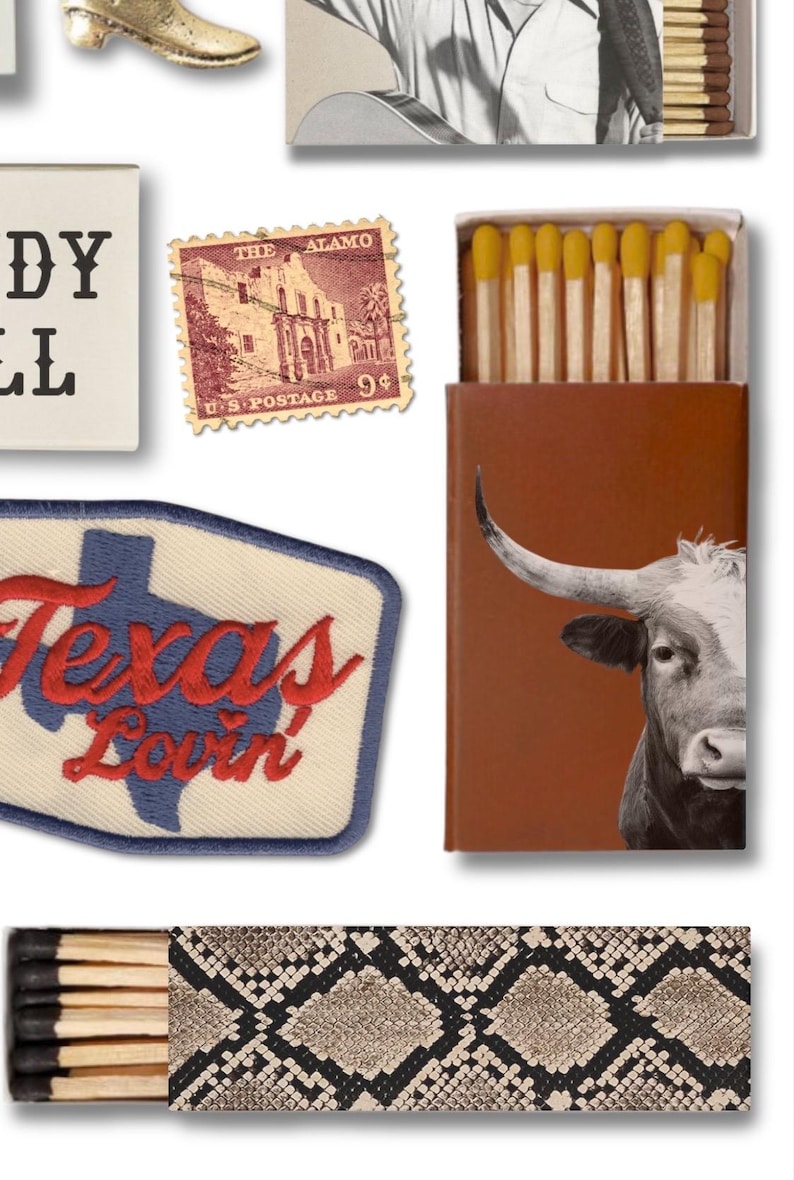 Texas Matchbox Poster - Etsy