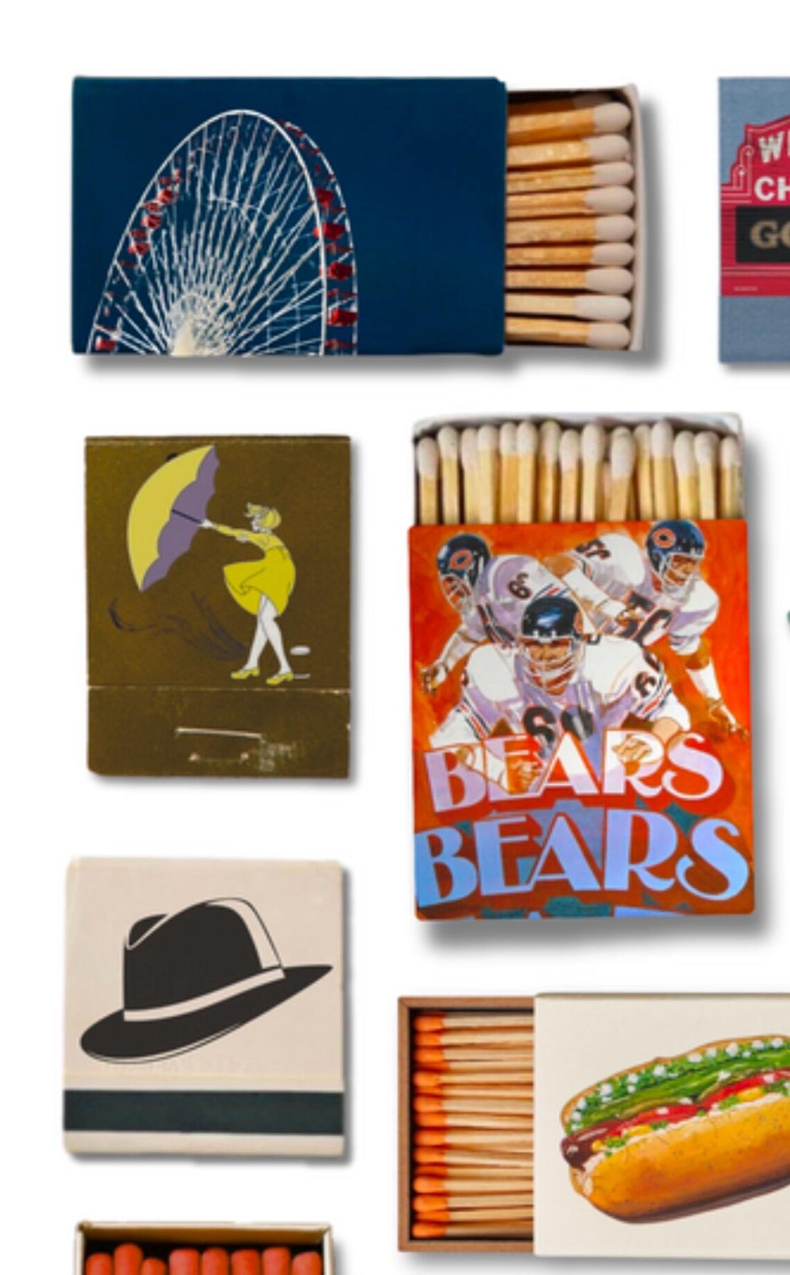 Chicago Matchbox Poster - Etsy