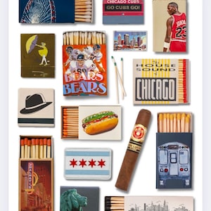 Chicago Matchbox Poster - Etsy